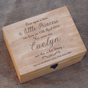 Personalized Memory Box, First Birthday Capsule, Custom Baby Keepsake ...