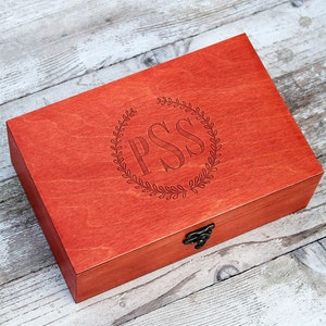 Personalized Monogram Box, Monogrammed Wooden Box, Monogram Jewelry Box ...