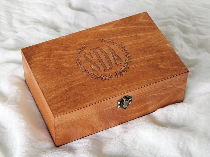 Monogram Box Custom Engraved Box Monogram Jewelry Box - Etsy