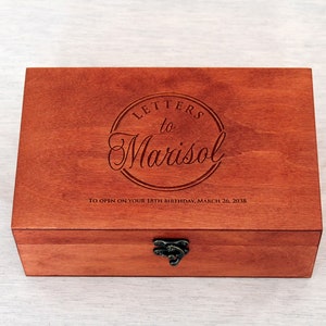 Memory Box With Personalization, Keepsake Wood Box for Letters, Custom ...