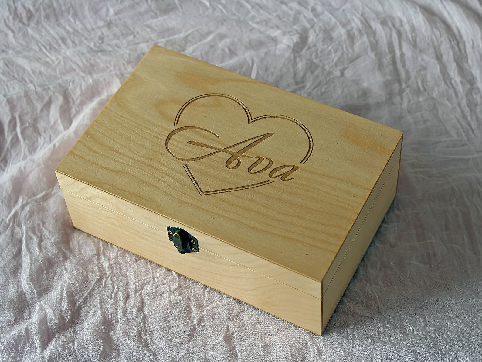 Custom Engraved Jewelry Box, Custom Memory Box, Keepsake Gift Box for ...