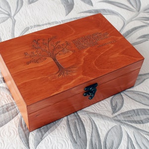 Custom Quote Wooden Box, Memory Box, Engraved Bible Verse Box, Custom ...