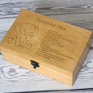 Child Memory Box, Poem Engraved on Wooden Box, Engraved Quote on Box ...