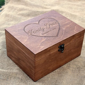 Baby Keepsake Box, Custom Memory Box, Personalized Baby Memory Box ...