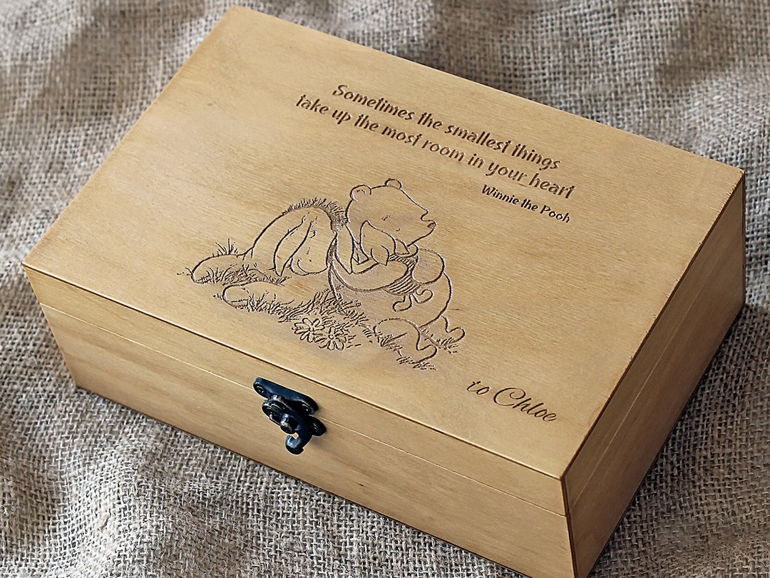 Custom Quote Wooden Box Memory Box Engraved Quote Box Custom