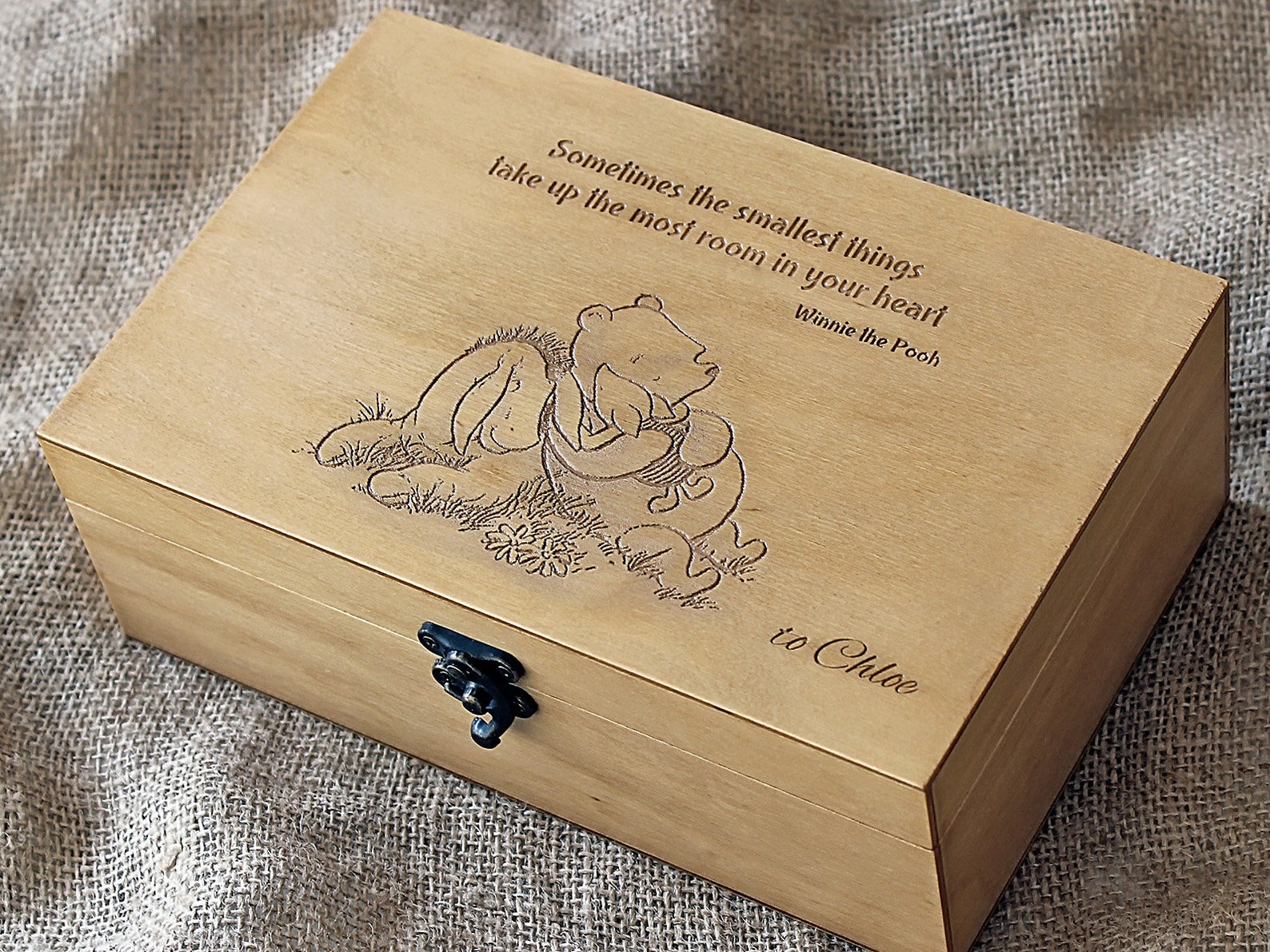 Custom Quote Wooden Box, Baby Memory Box, Personalized Jewelry Box ...