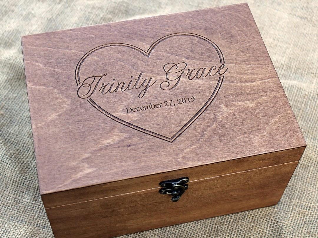 Baby Keepsake Box, Custom Memory Box, Personalized Baby Memory Box ...