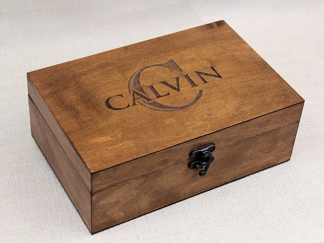 Personalized Wooden Box With Name and Monogram, Custom Jewelry Box ...