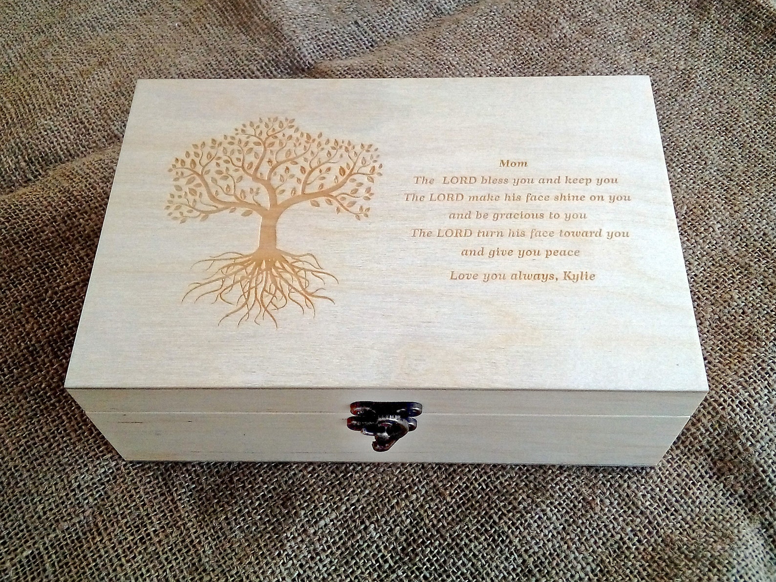 Custom Quote Wooden Box Custom Memory Box Engraved Quote Etsy