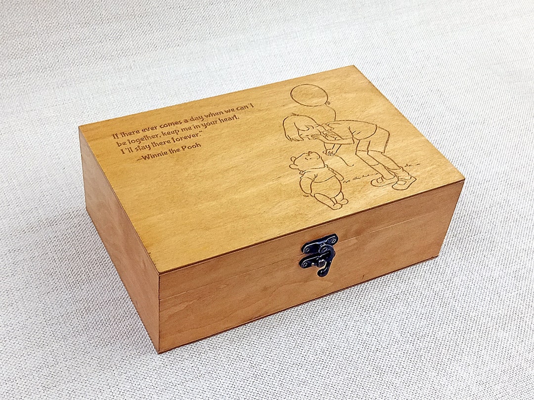 Winnie the Pooh and Christopher Robin on Keepsake Box, Custom Winnie ...