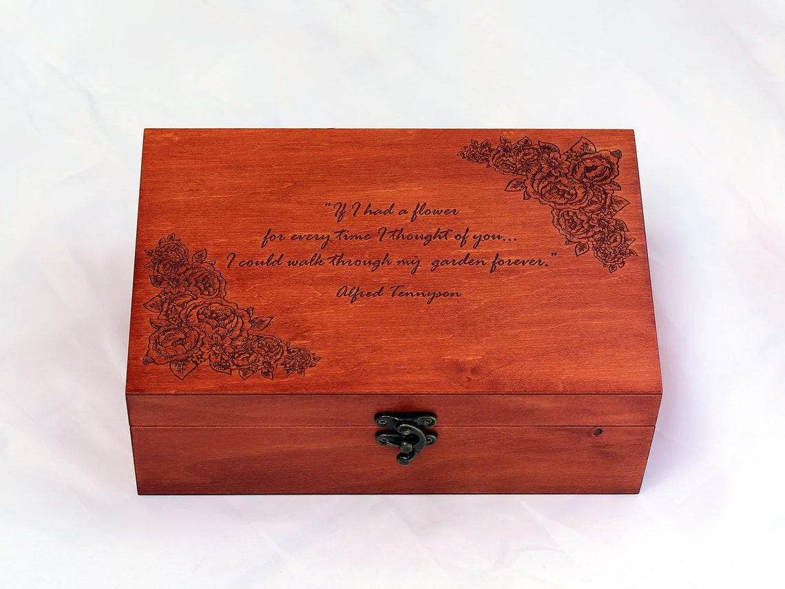 Personalized jewellry box Custom engraved wooden box | Etsy