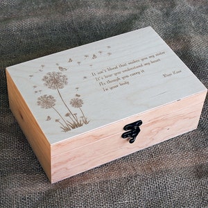 Custom Engraved Jewelry Box, Custom Quote Wooden Box, Custom Poem on ...