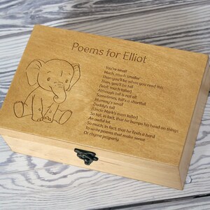 Child Memory Box, Poem Engraved on Wooden Box, Engraved Quote on Box ...