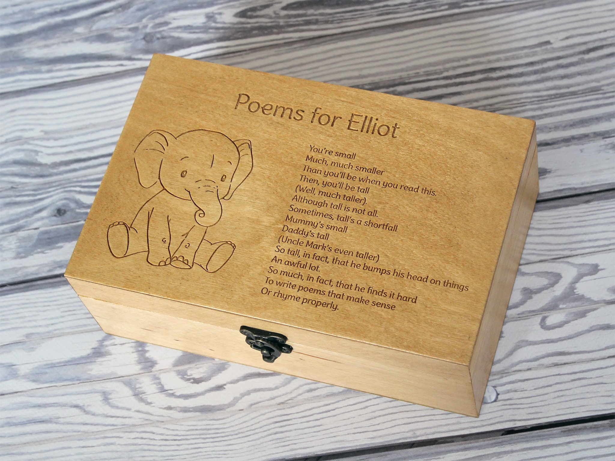 Child Memory Box Poem Engraved on Wooden Box Engraved Quote - Etsy