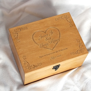 Custom Wedding Memory Box, Wedding Memento Box, Wedding Keepsake Gift ...