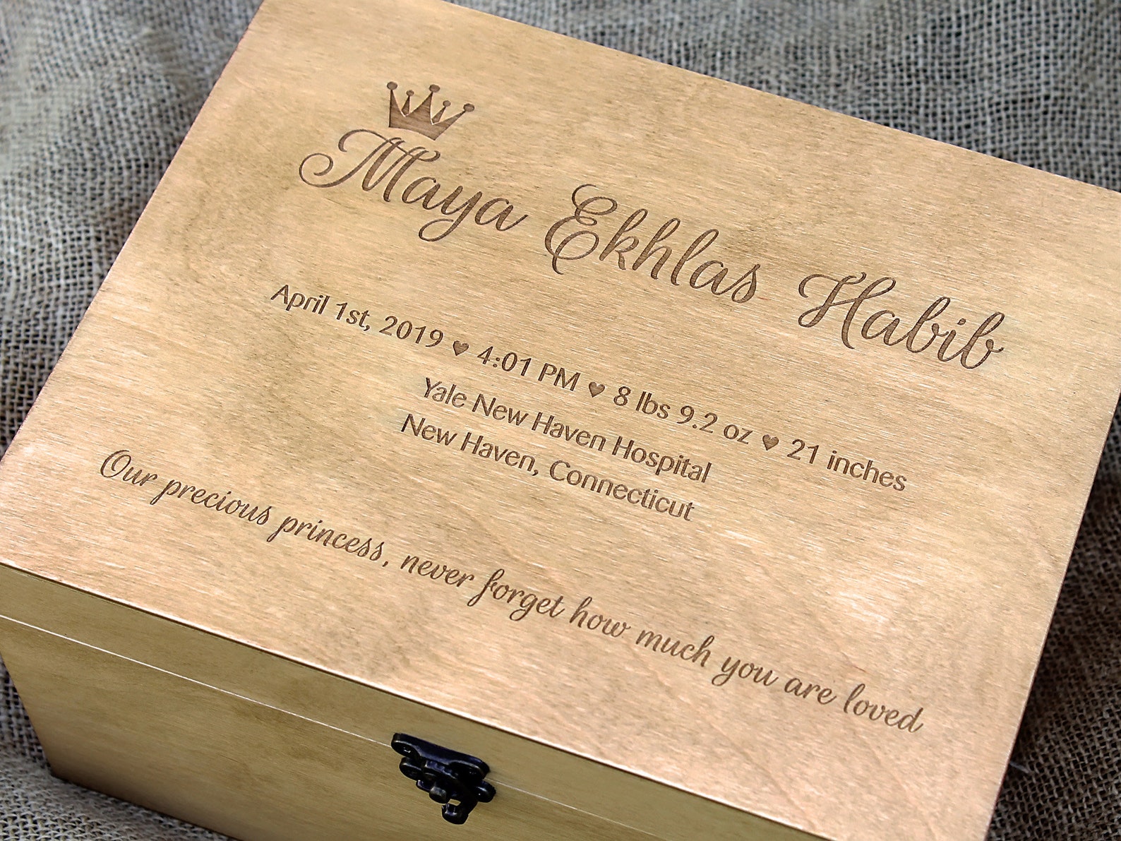 Custom Baby Memory Box First Birthday Capsule Baby Keepsake | Etsy