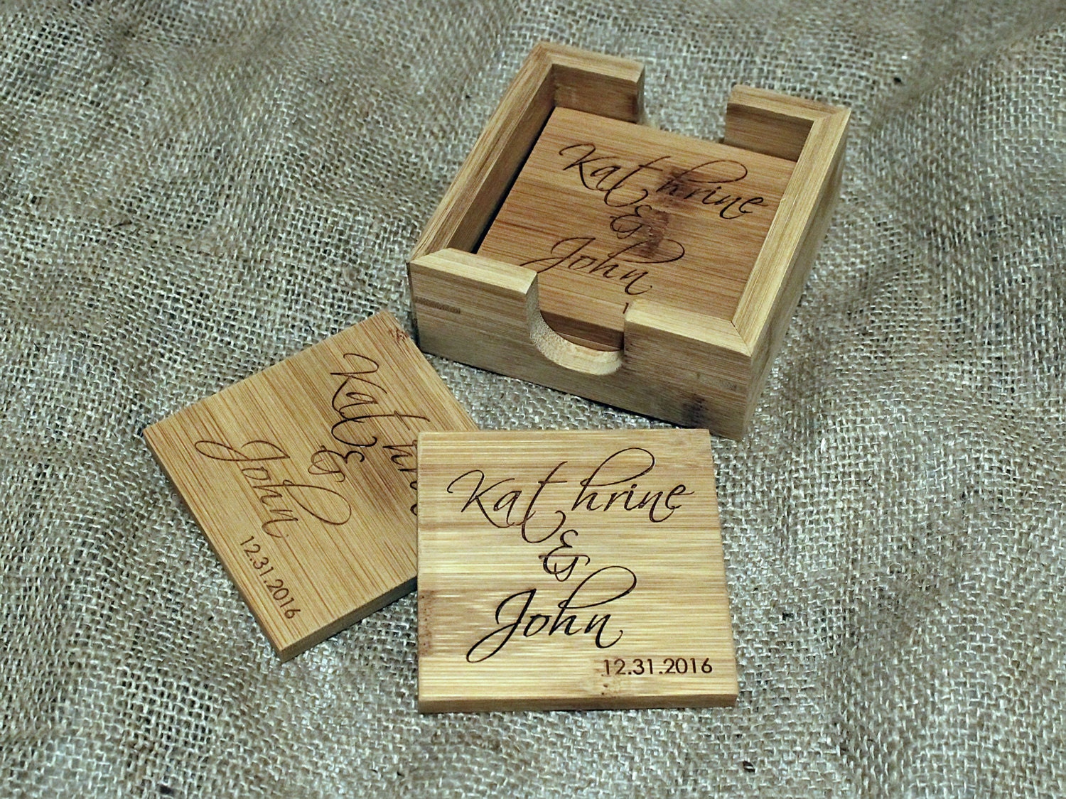 Custom Coasters Wedding Gift Housewarming Gift Personalized | Etsy