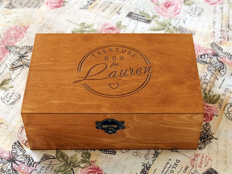 Personalized Wooden Box Memory Box Custom Engraved Jewelry - Etsy