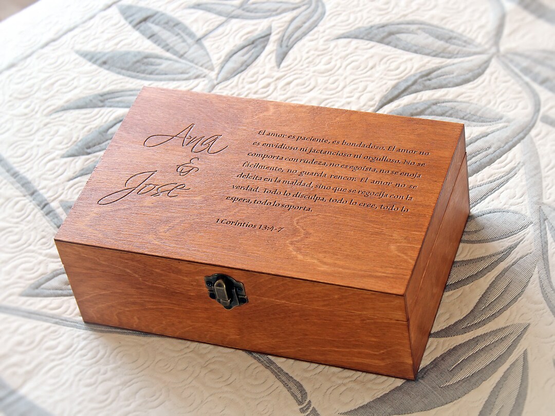 Wedding Vows Box, Wedding Memory Box, Personalized Wedding Memento Box ...
