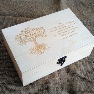 Custom Quote Wooden Box, Custom Memory Box, Engraved Quote Box, Custom ...