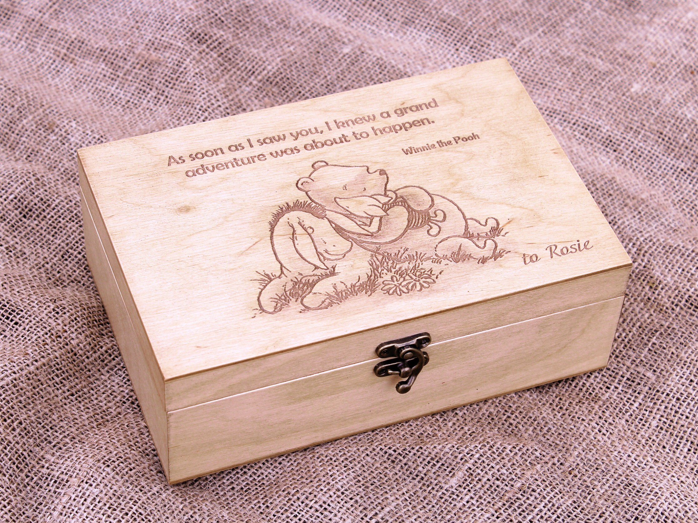 Custom Quote Wooden Box Memory Box Engraved Quote Box Etsy