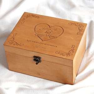 Custom Wedding Memory Box, Wedding Memento Box, Wedding Keepsake Gift ...