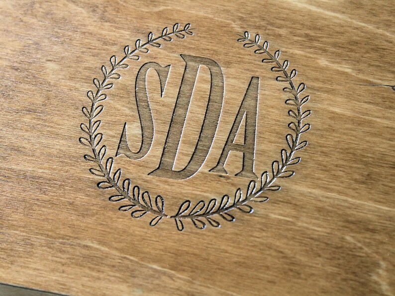 Monogram Box Custom Engraved Box Monogram Jewelry Box | Etsy