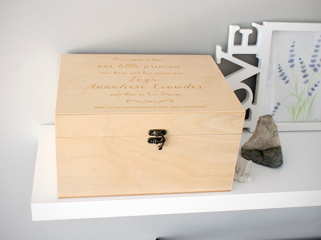 Baby First Birthday Time Capsule, Keepsake Box for Babies and Kids ...