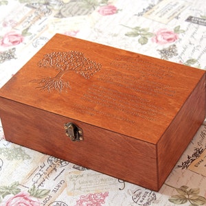 Custom Quote Wooden Box, Custom Poem on Box, Memory Box, Engraved Quote ...