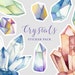 Crystals Printable Sticker Pack | Watercolor Crystals | Gemstone ...