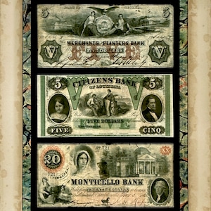 Show Me the Money !! Vintage Currency Notes # 5 - Etsy