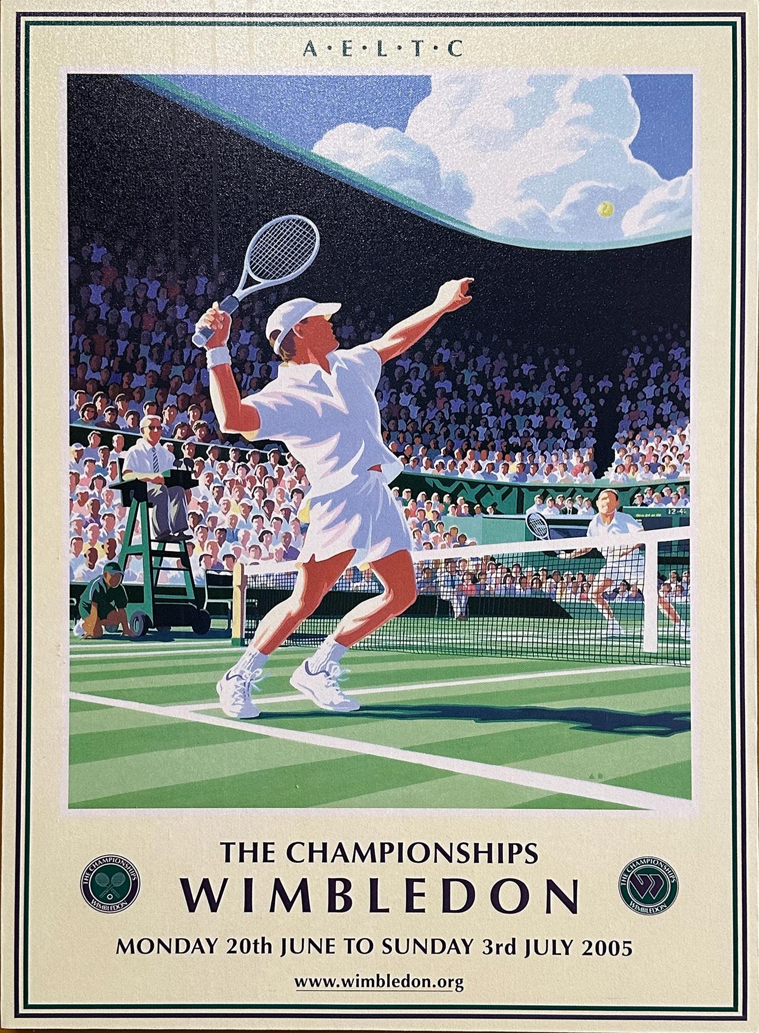 RARE 2005 Wimbledon Art Print on Canvas - 19.75 X 27.5 X 2 In. - FREE ...