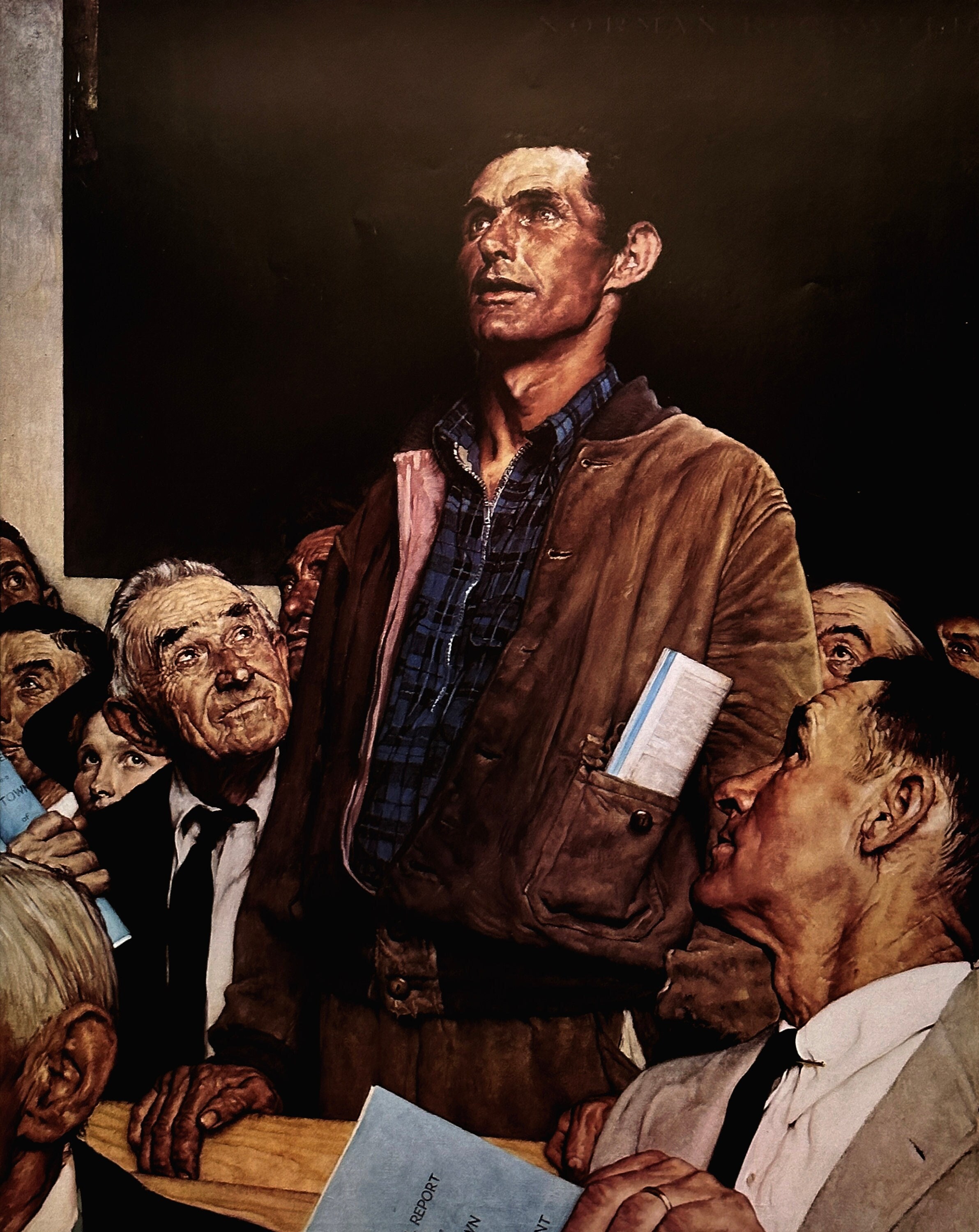 Freedom of Speech Norman Rockwell Rare Art Print From the Four Freedoms ...