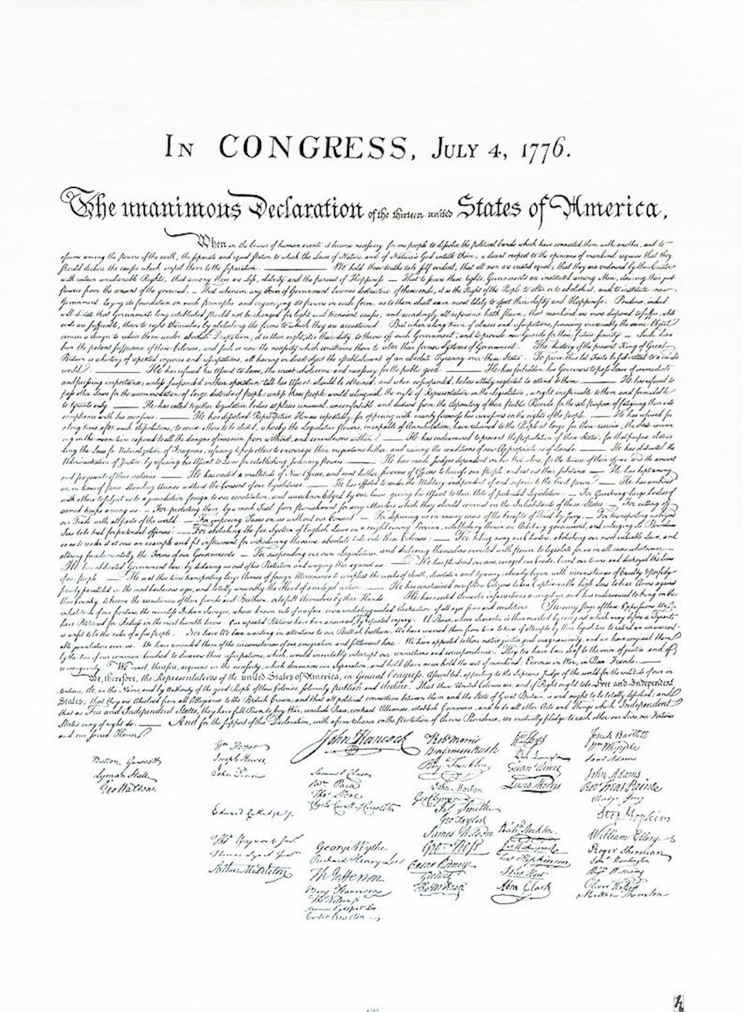 Declaration of Independence, July 4, 1776 - Etsy