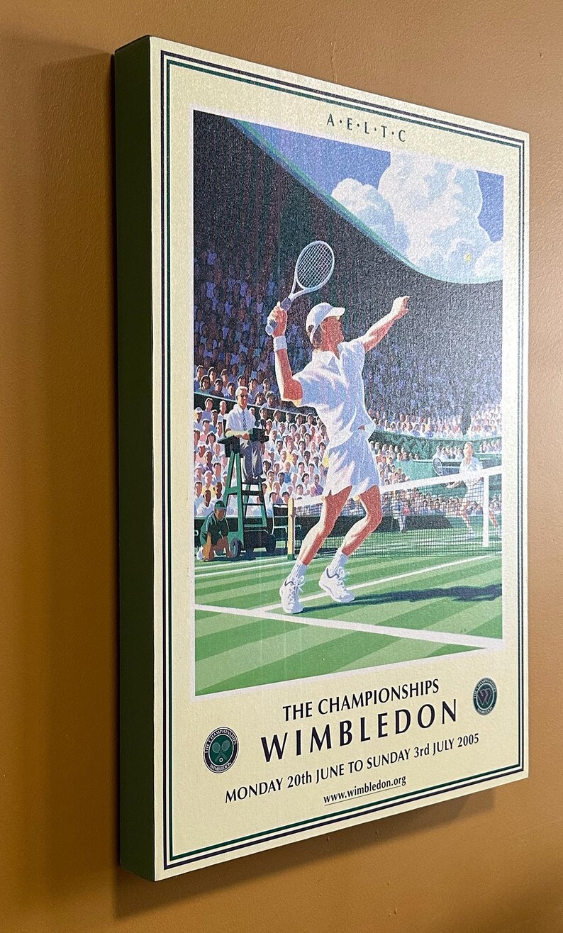 RARE 2005 Wimbledon Art Print on Canvas - 19.75 X 27.5 X 2 In. - FREE ...