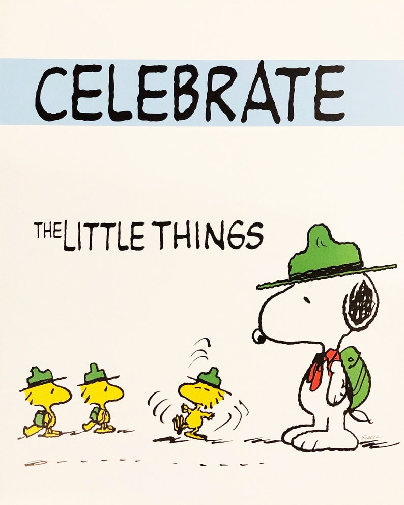 CELEBRATE the Little Things by Charles Schulz - Etsy