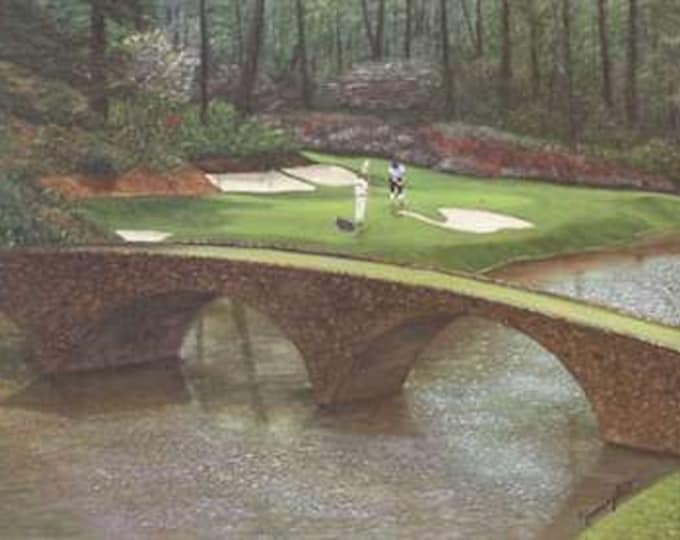 Augusta the 12th Hole by Jim Harrington - Rare Art Print Showing ...