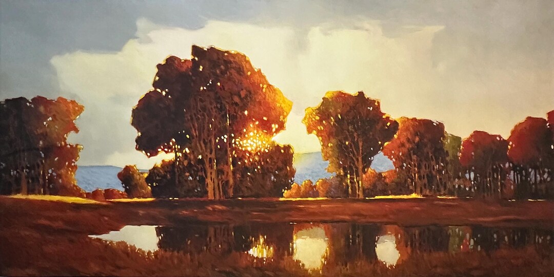 Evening Rain by Max Hayslette - Oversize Fine Art Print - 46 X 26 In ...