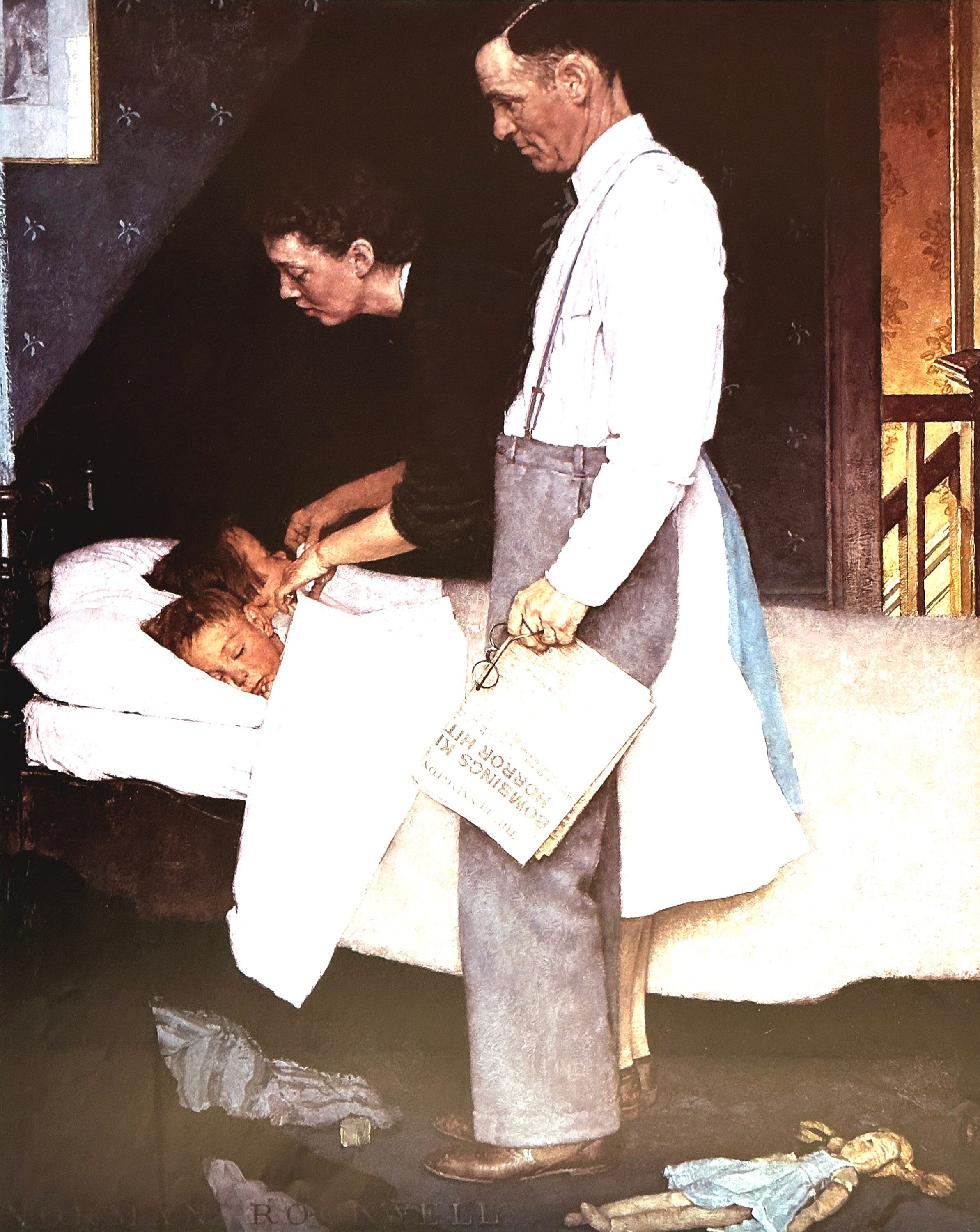 Freedom From Fear - Norman Rockwell - Rare Art Print From the Four ...