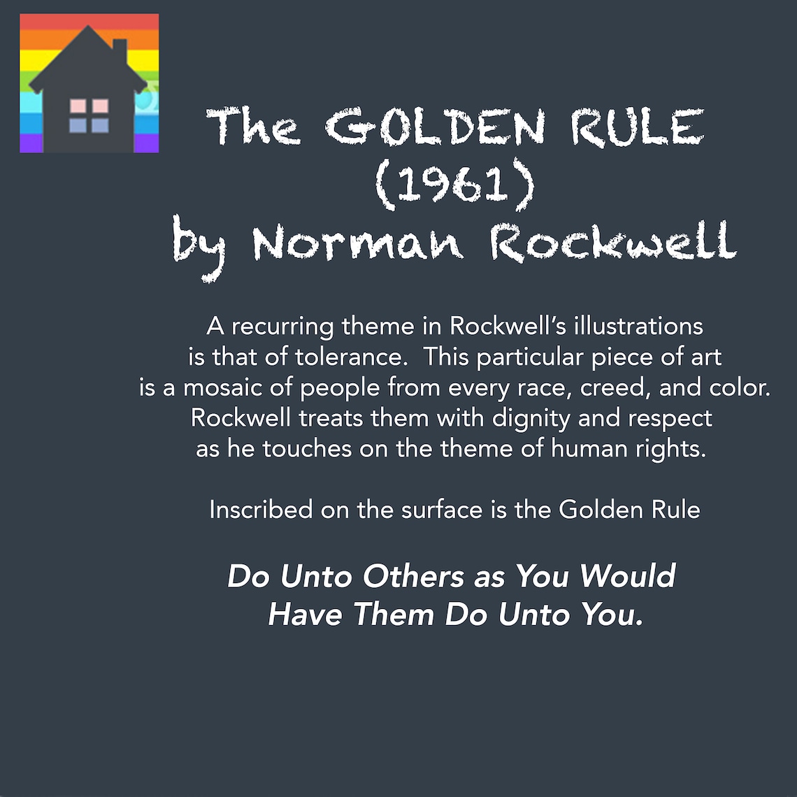 The Golden Rule by Norman Rockwell - Rare Art Print - Etsy
