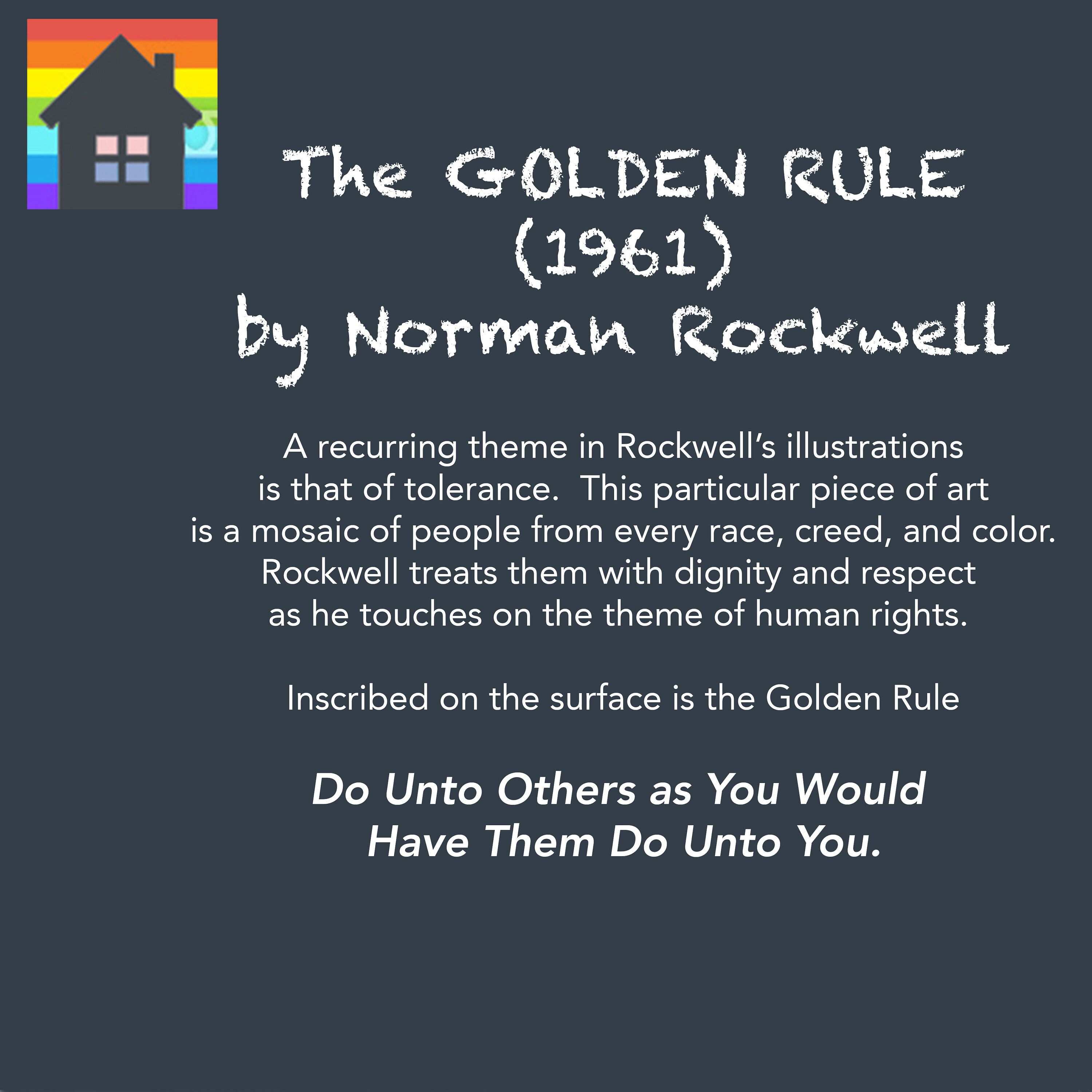 The Golden Rule by Norman Rockwell - Rare Art Print - Etsy