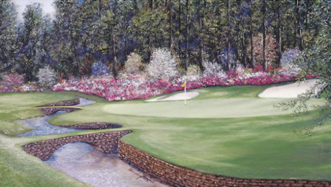 Augusta the 13th Hole by Jim Harrington - Rare Art Print Showing ...