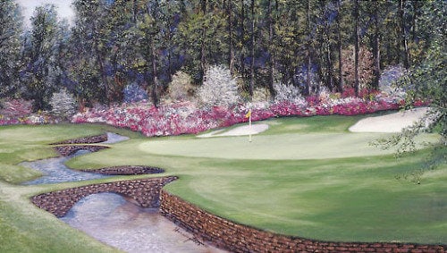 Augusta the 13th Hole by Jim Harrington - Rare Art Print Showing ...