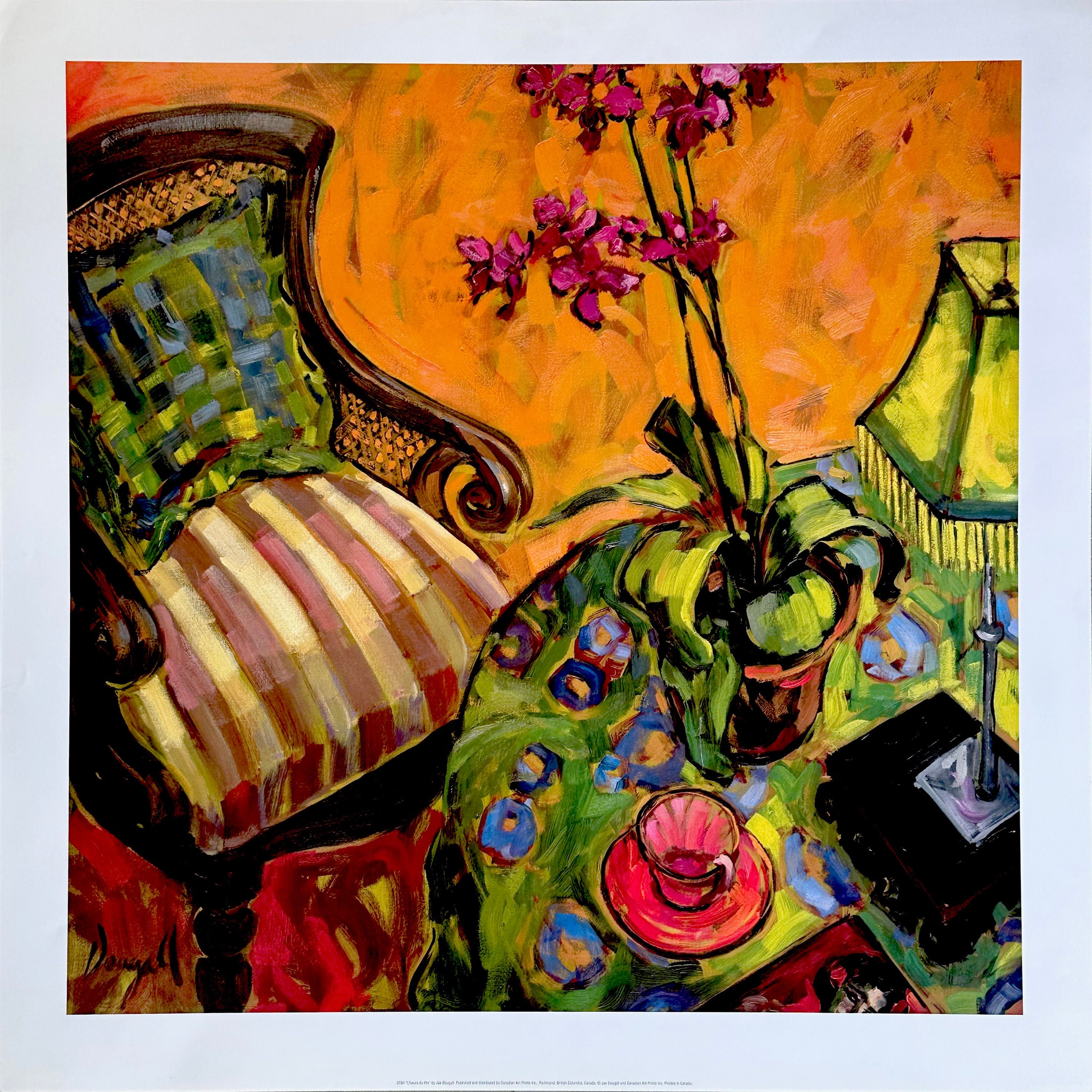 L'heure Du the by Jae Dougall - Rare Art Print - 24 X 24 In. - FREE ...