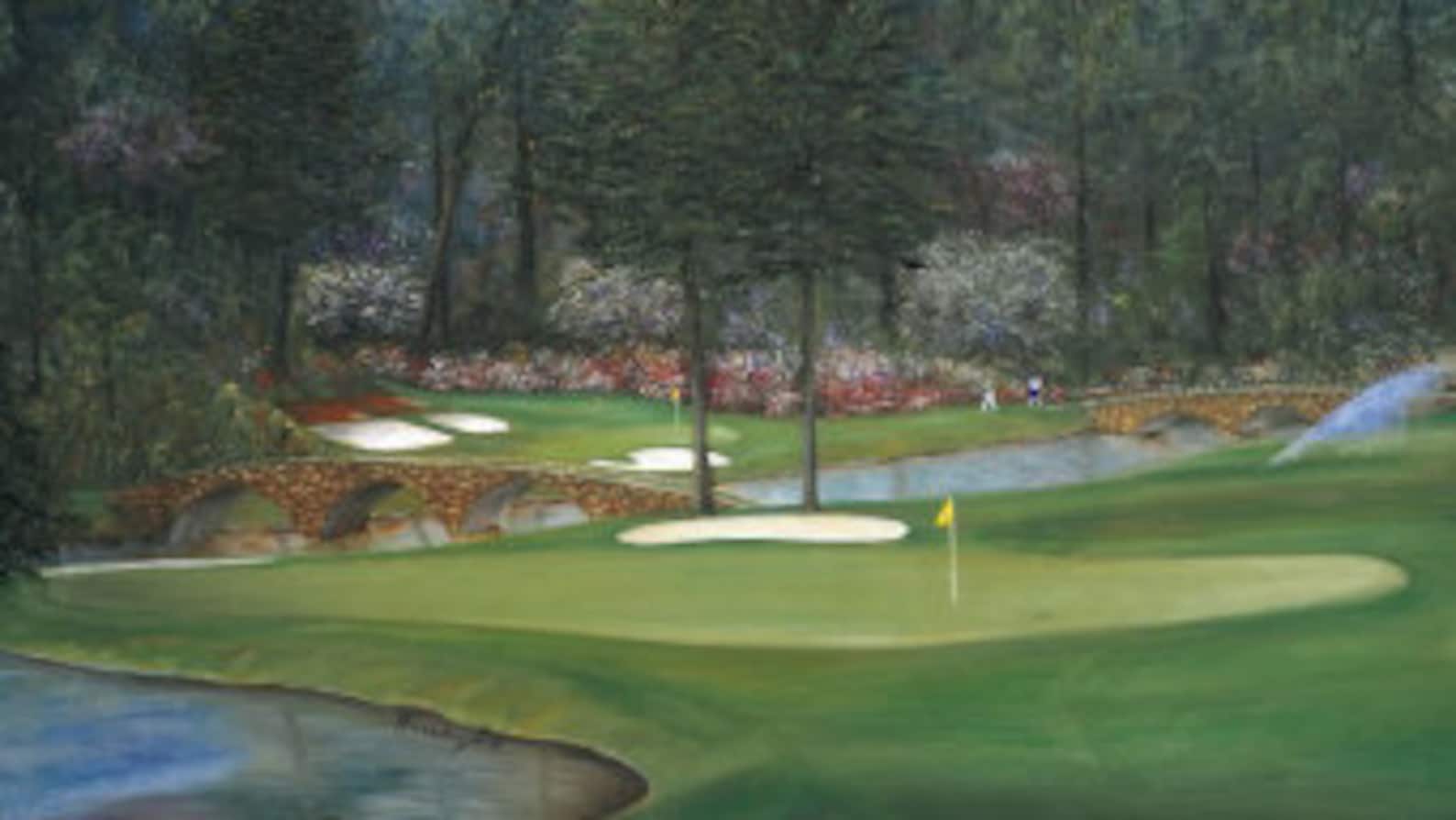 Augusta the 11th Hole by Jim Harrington Rare Art Print Showing Augusta ...