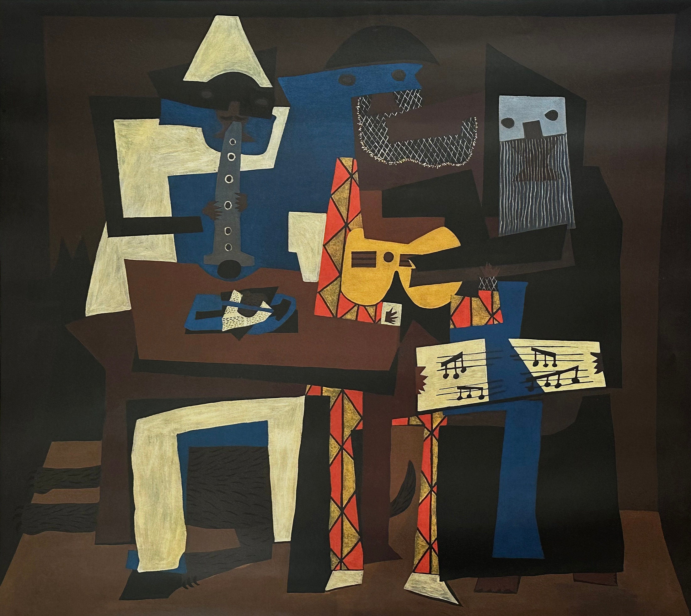 Three Musicians, Fontainebleau, 1921 by Pablo Picasso - Art Print ...