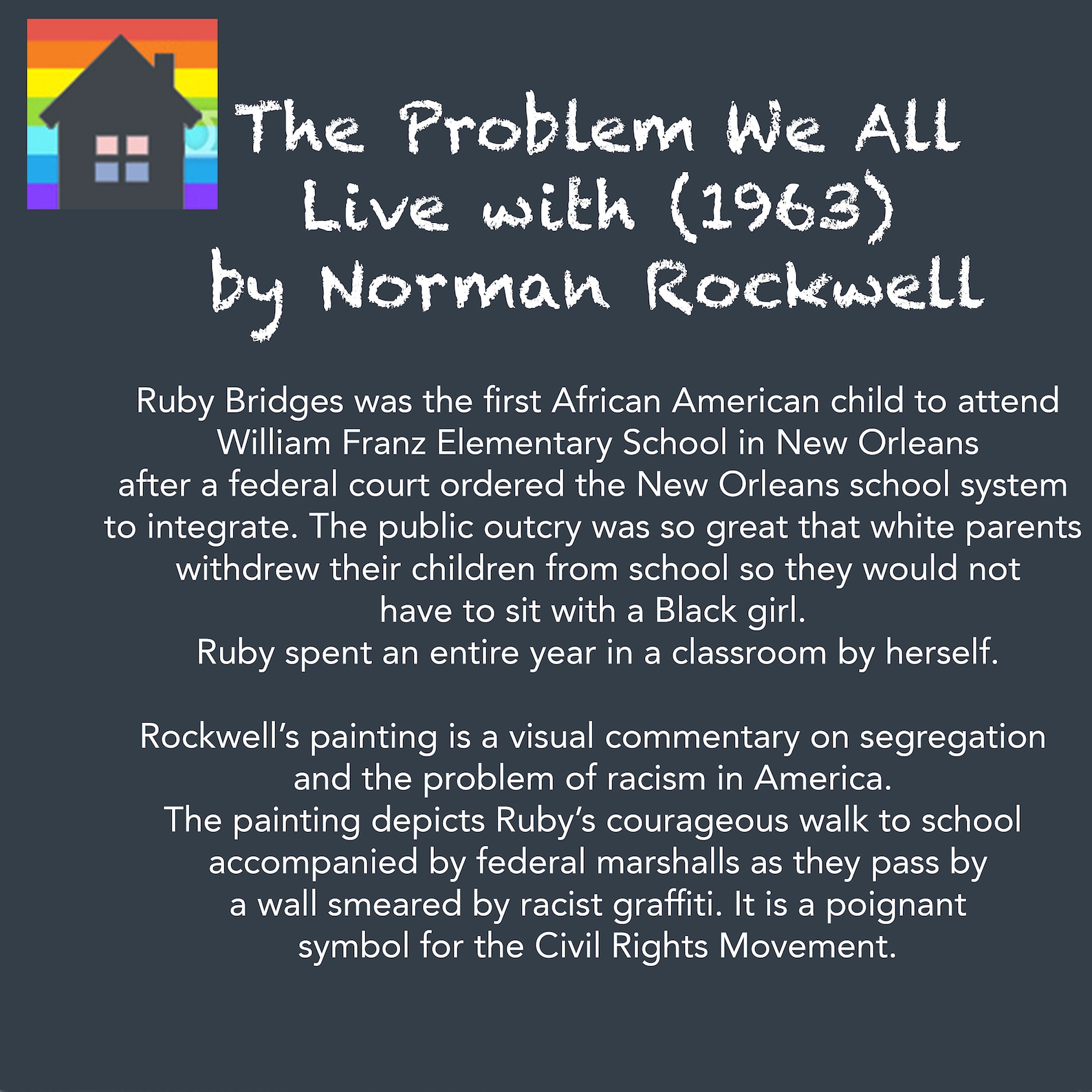 The Problem We All Live With by Norman Rockwell - Art Print - Out of ...