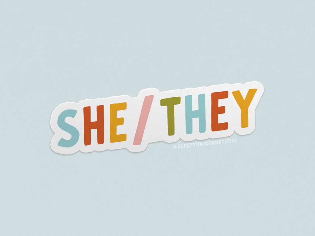 Pronoun Sticker She/they Pride Sticker Alphabet Mafia - Etsy
