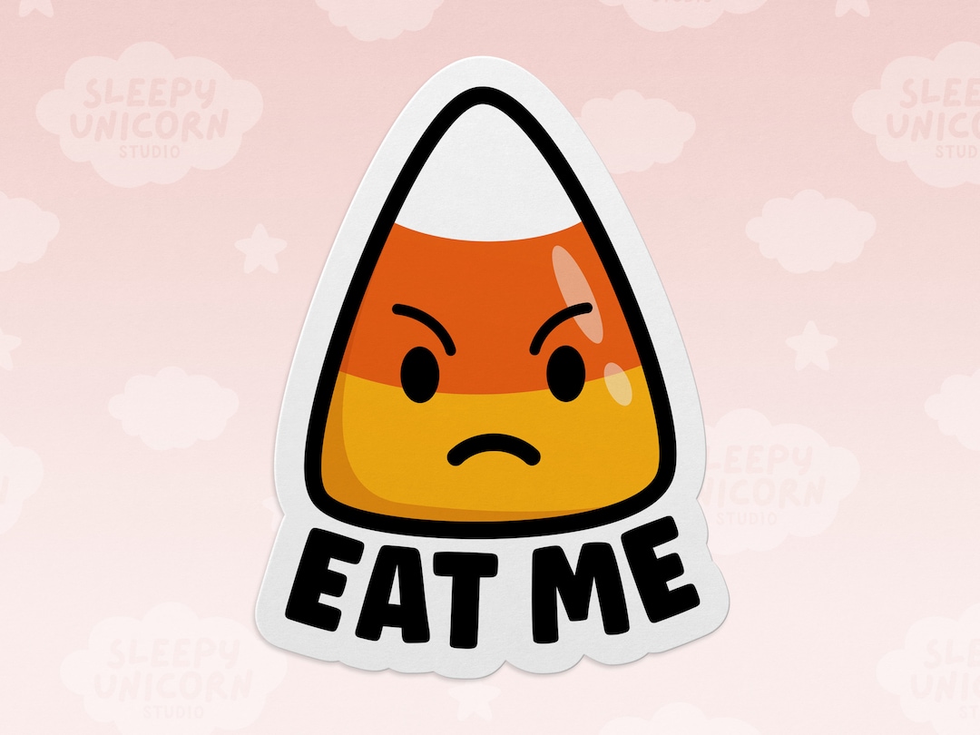 Eat Me Candy Corn Sticker for Halloween Candy Lovers, Trick or Treat ...