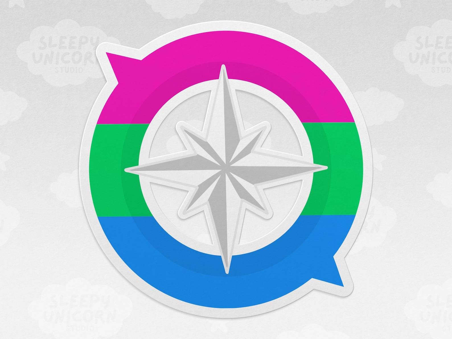 Polysexual Nachimbong Compass Stray Kids Sticker, Kpop Decal - Etsy